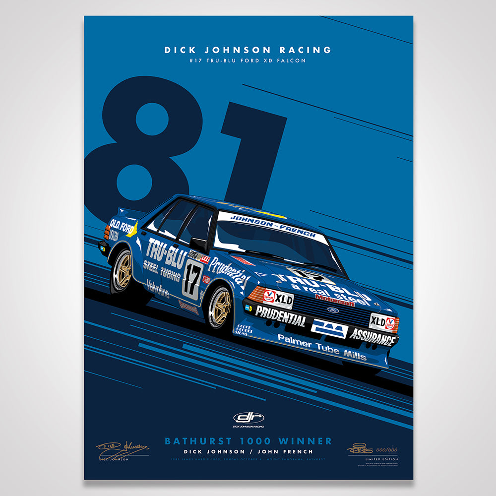 Dick Johnson Racing Tru-Blu Ford Falcon XD 1981 Bathurst 1000 Winner ...