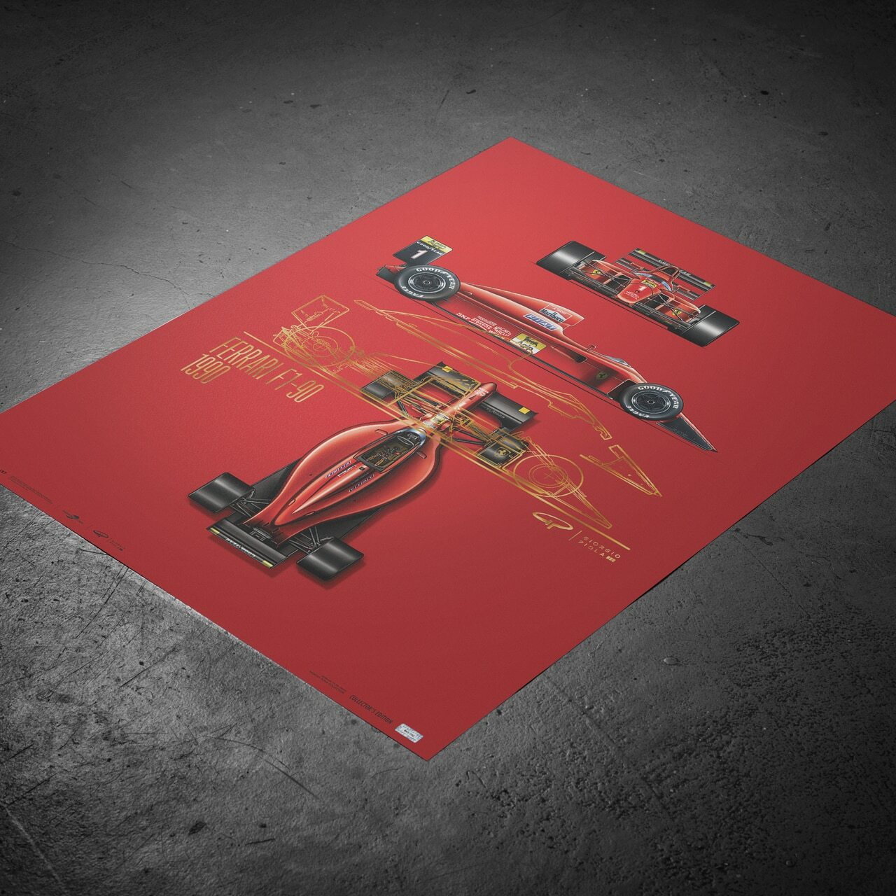 Giorgio Piola - Ferrari F1-90 - 1990 - Collector’s Edition – Authentic ...