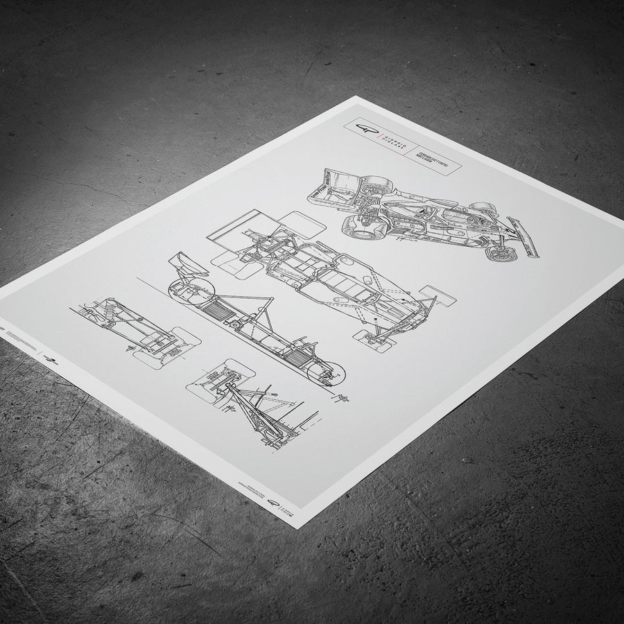 Giorgio Piola Technical Drawing - Ferrari 312T - Niki Lauda - 1975 - U ...