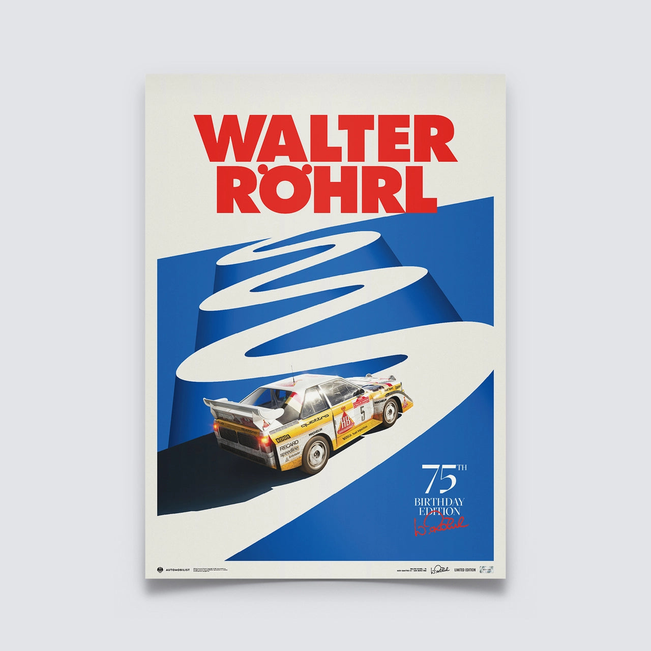 Walter Rohrl - 75th Birthday - San Remo 1985 - Limited Edition Print ...