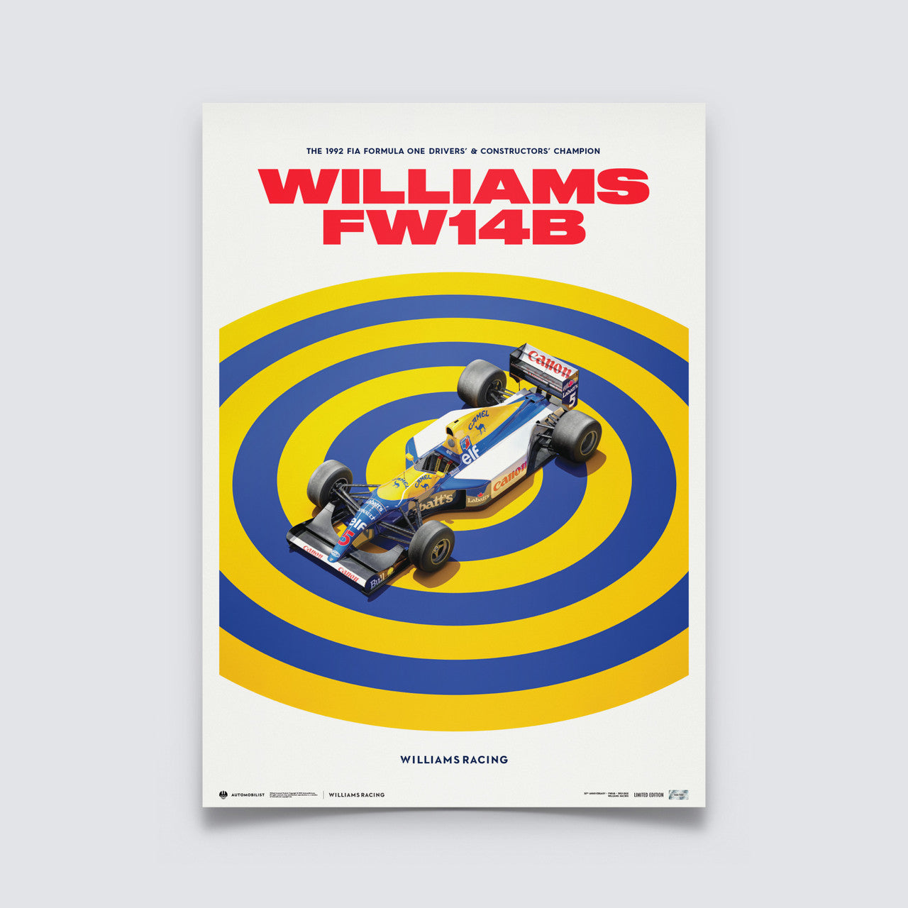 Williams Racing - FW14B - F1® World Drivers' Champion - 1992 | Limited ...